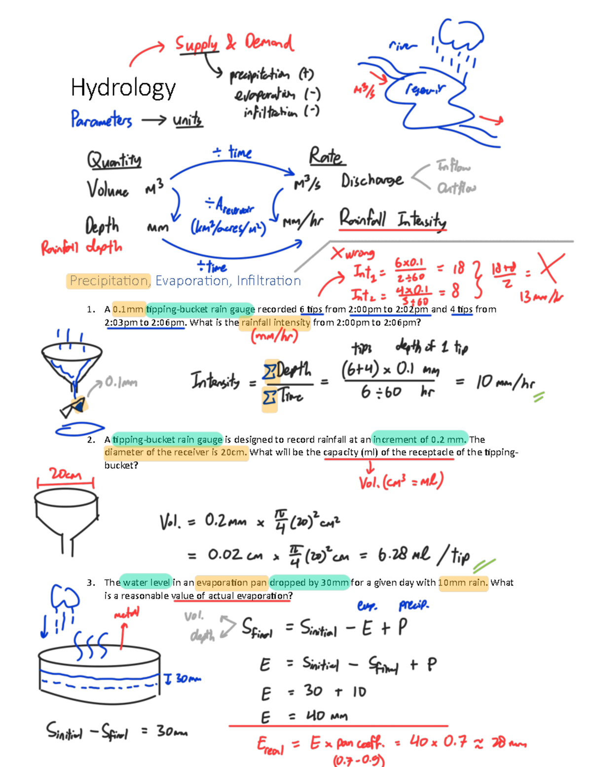 20240411 CV2020 Hydrology: Precipitation & Runoff Analysis - Studocu