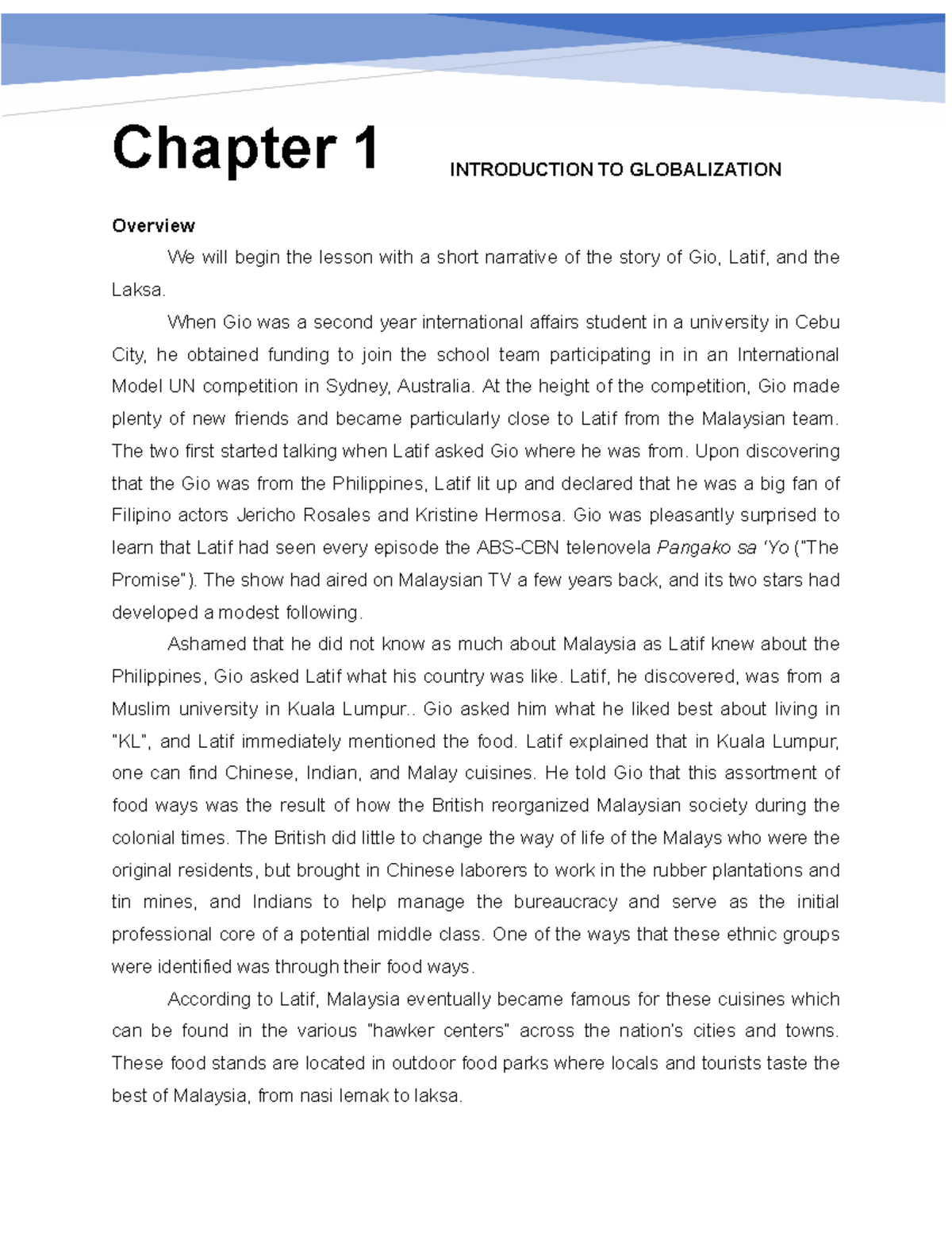 Chapter 1: Introduction to Globalization - Key Concepts and Insights ...