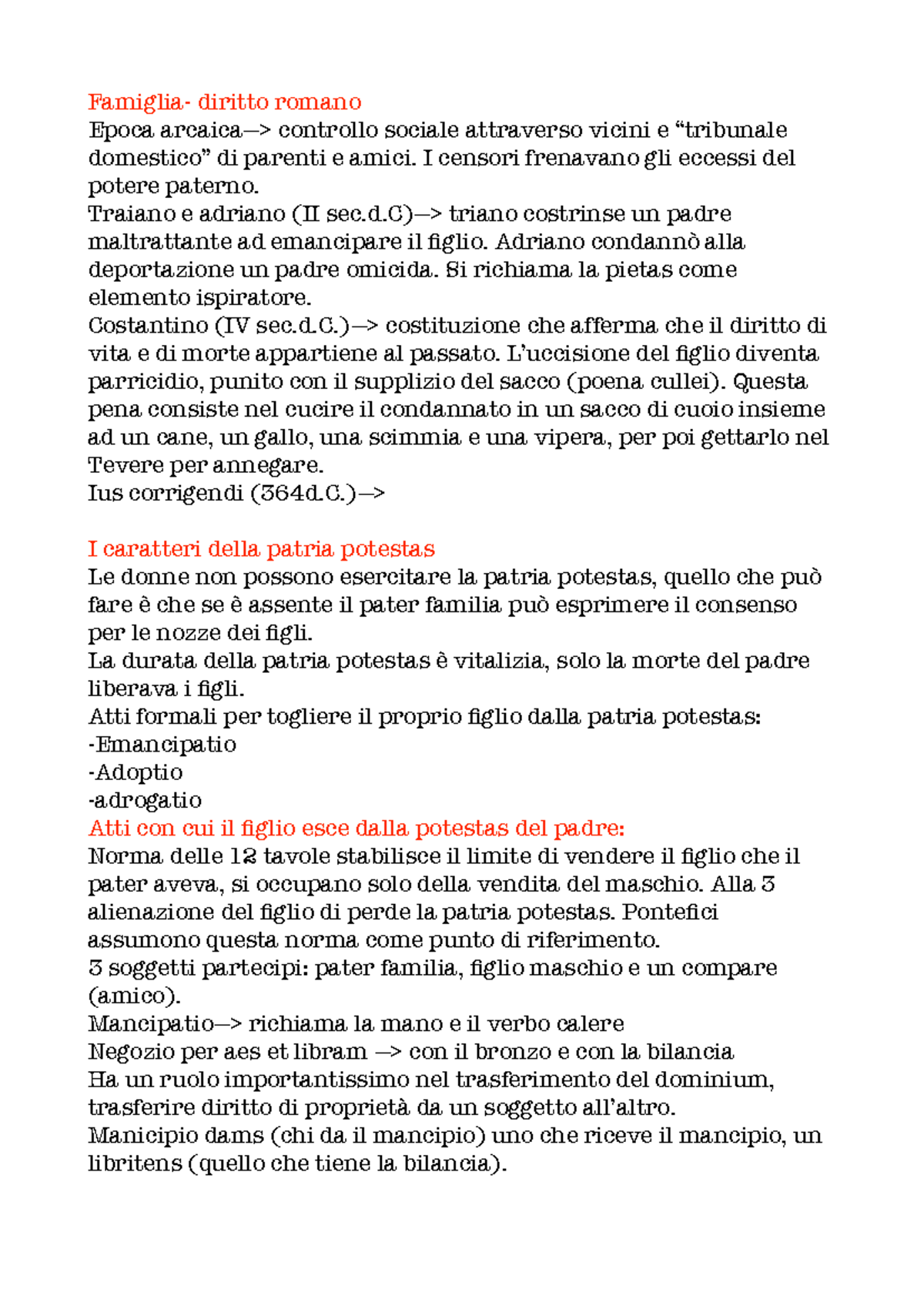 Diritto Romano: Famiglia e Patria Potestas nel Controllo Sociale - Studocu