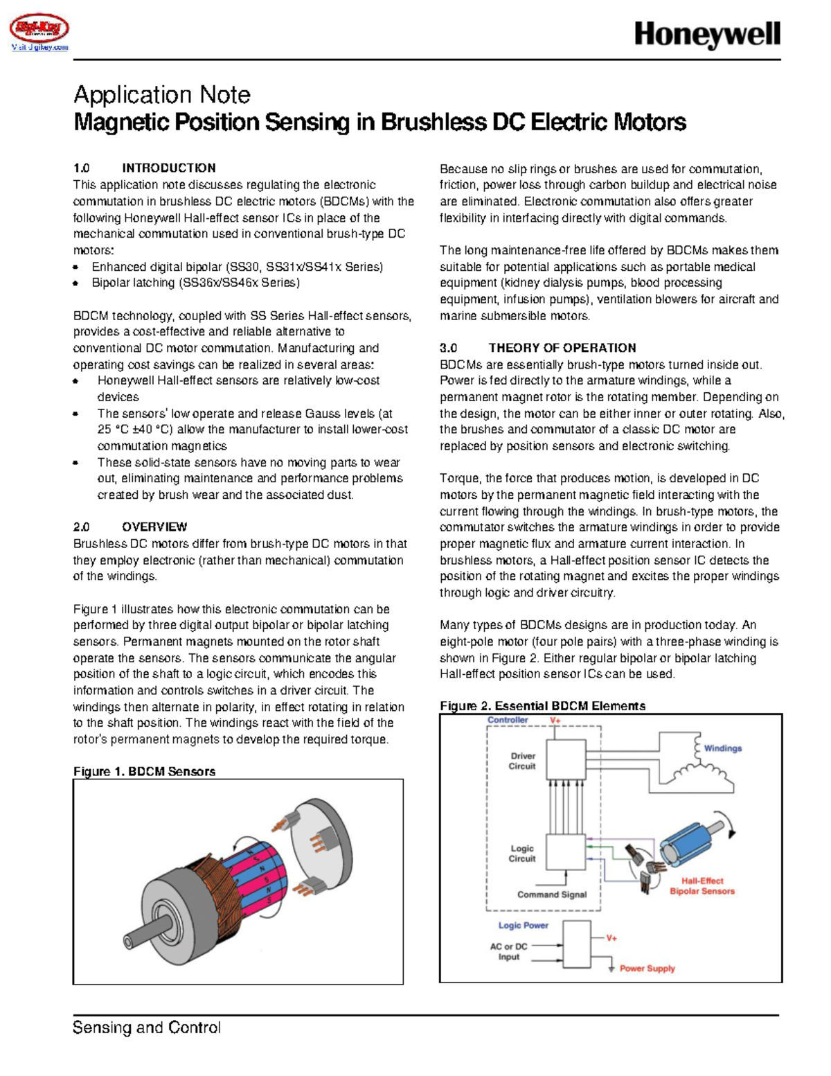 Magnetic Position Sensing in Brushless DC Motors (BLDC) - Reference ...