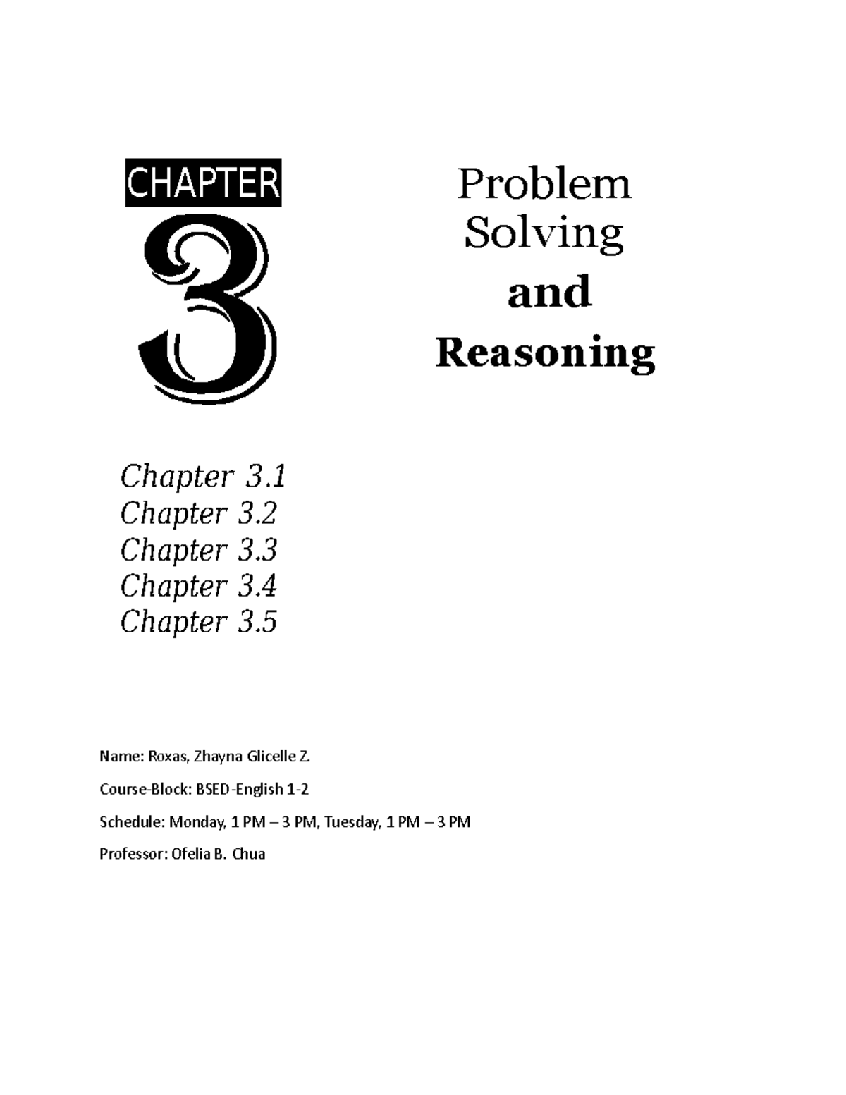 MMW Chapter 3 - CHAPTER Problem Solving and Reasoning Chapter 3. Chapter 3. Chapter 3. Chapter 3 ...