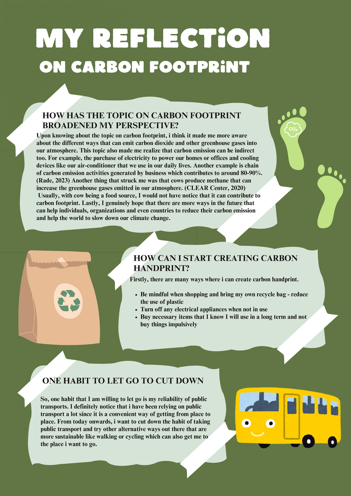 Reflection on Carbon Footprint: Broadening My Perspective - Studocu