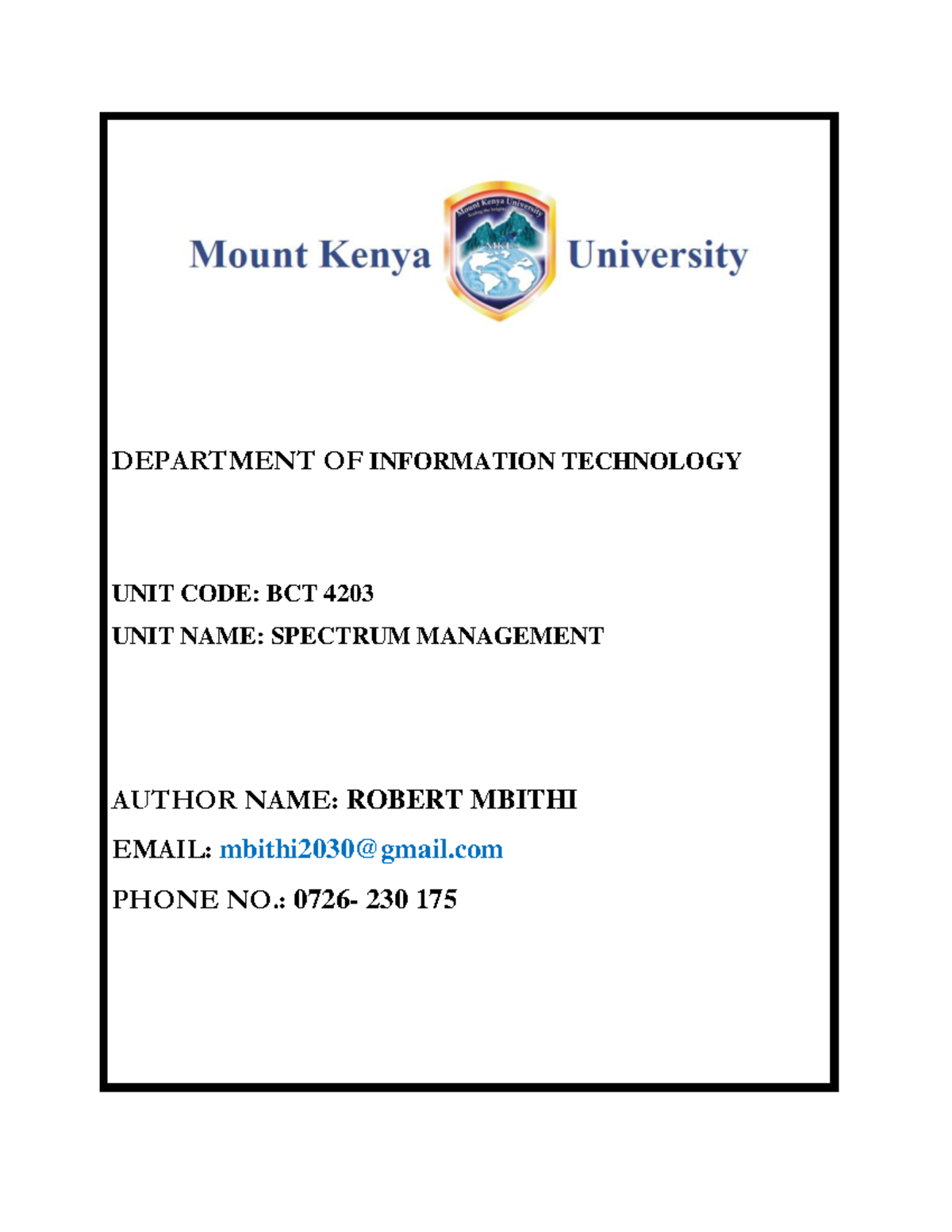BCT 4203 Spectrum Management: Comprehensive Overview and Best Practices ...