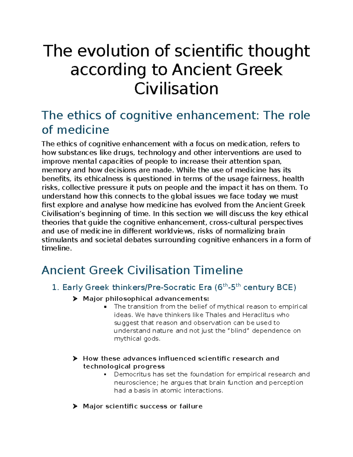 placebo effect essay - The evolution of scientific thought according to ...