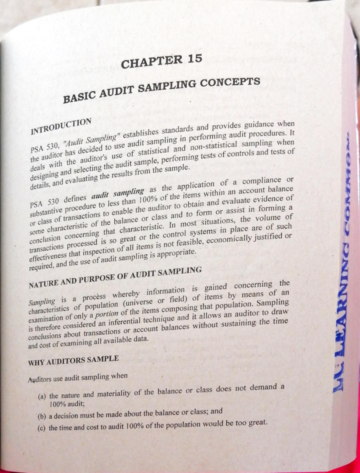 Chapter 15 Basic Audit Sampling Concepts - Accountancy - Studocu