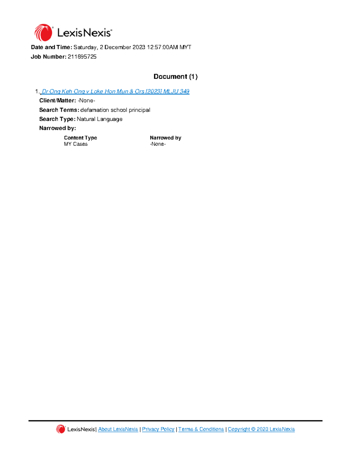 **Case Study: Dr Ong Keh Ong v Loke Hon Mun & Ors [2023] MLJU 349 ...