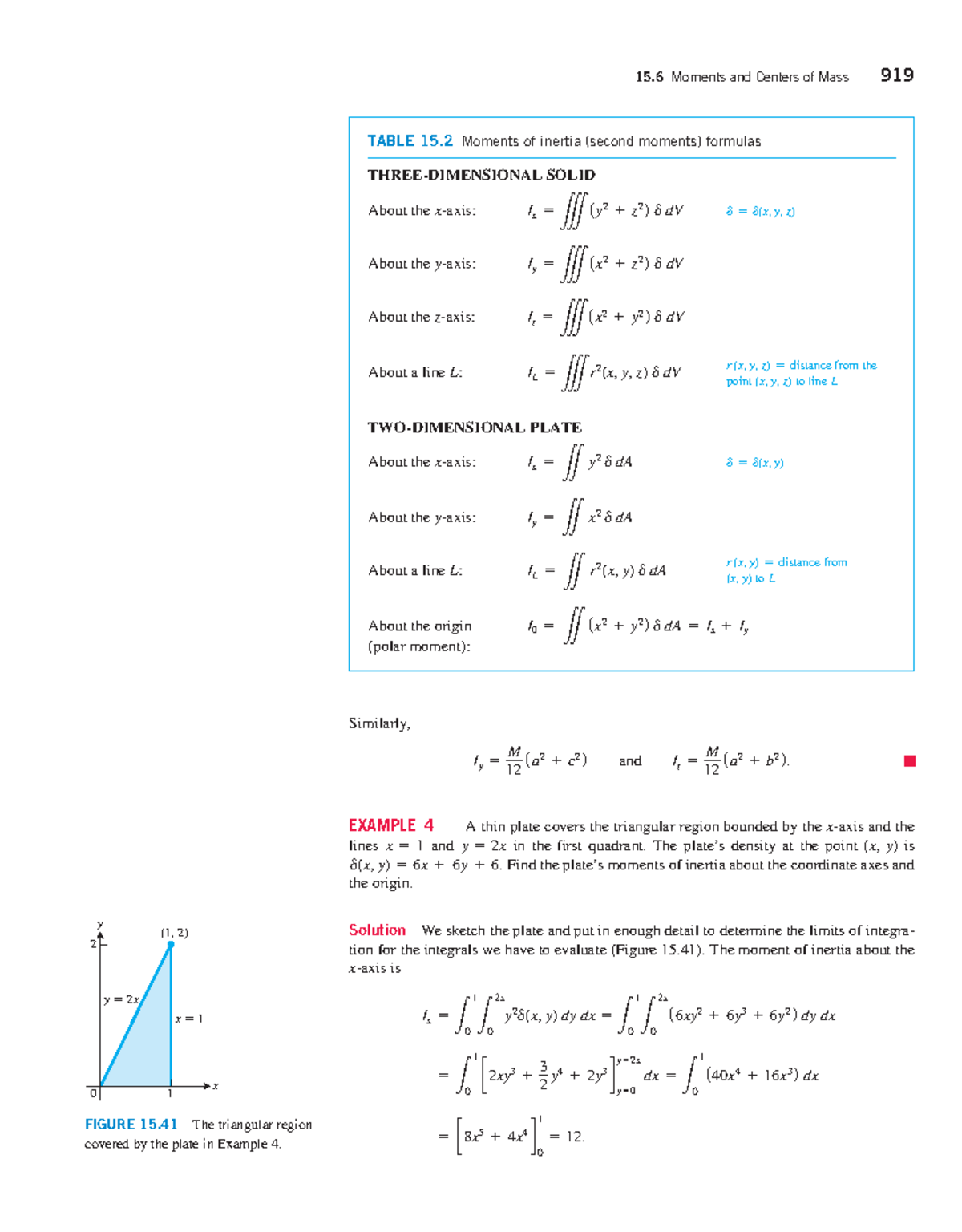 15.6 Moments and Centers of Mass - Thomas Calculus Notes - Studocu