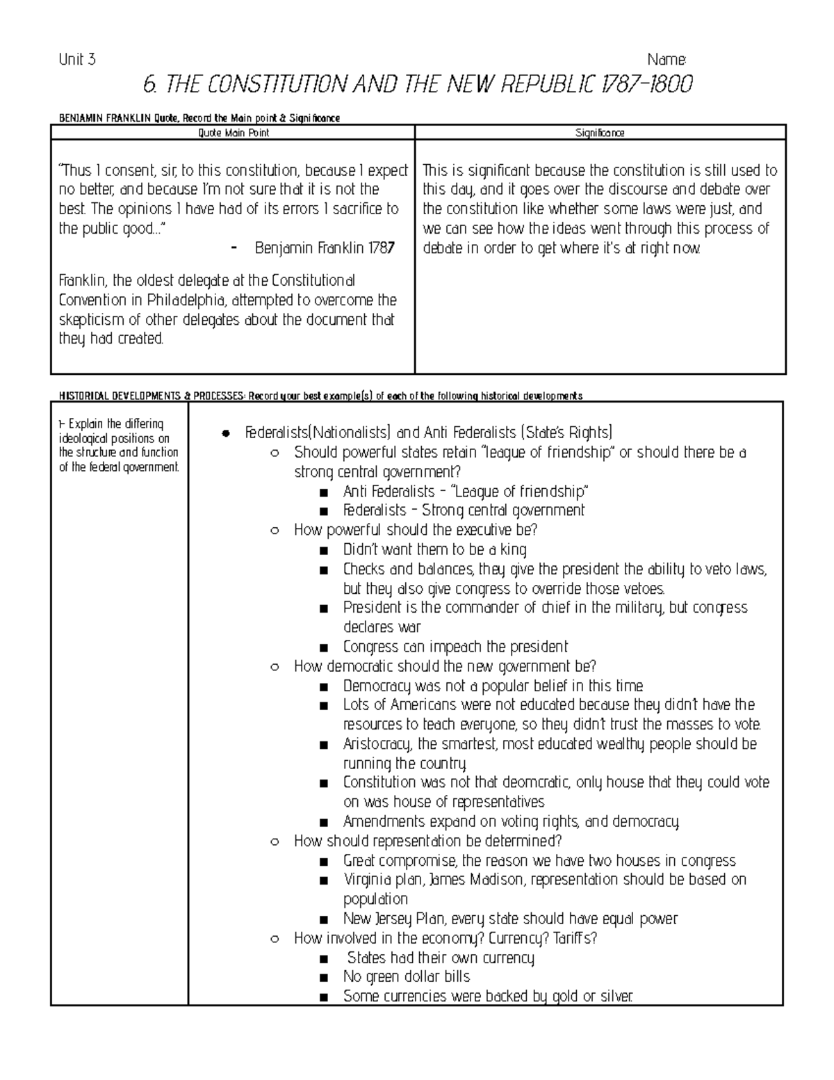 Apush Ch. 6 Amsco Reading Guide (2020-21) - Unit 3 Name: 6. THE ...