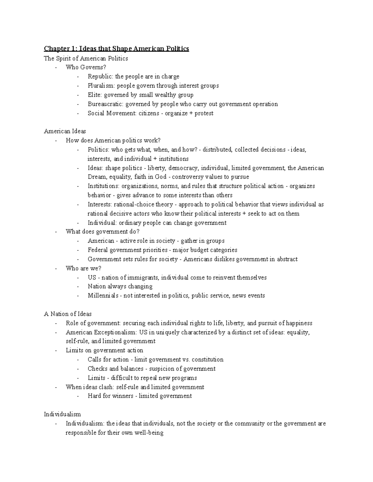 Political Science PS101 Unit 1 Lecture Notes: Ideas and Constitution ...