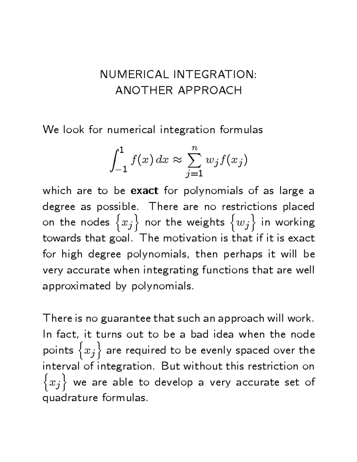 Numerical Integration with Gaussian Quadrature Methods: A Study Guide ...
