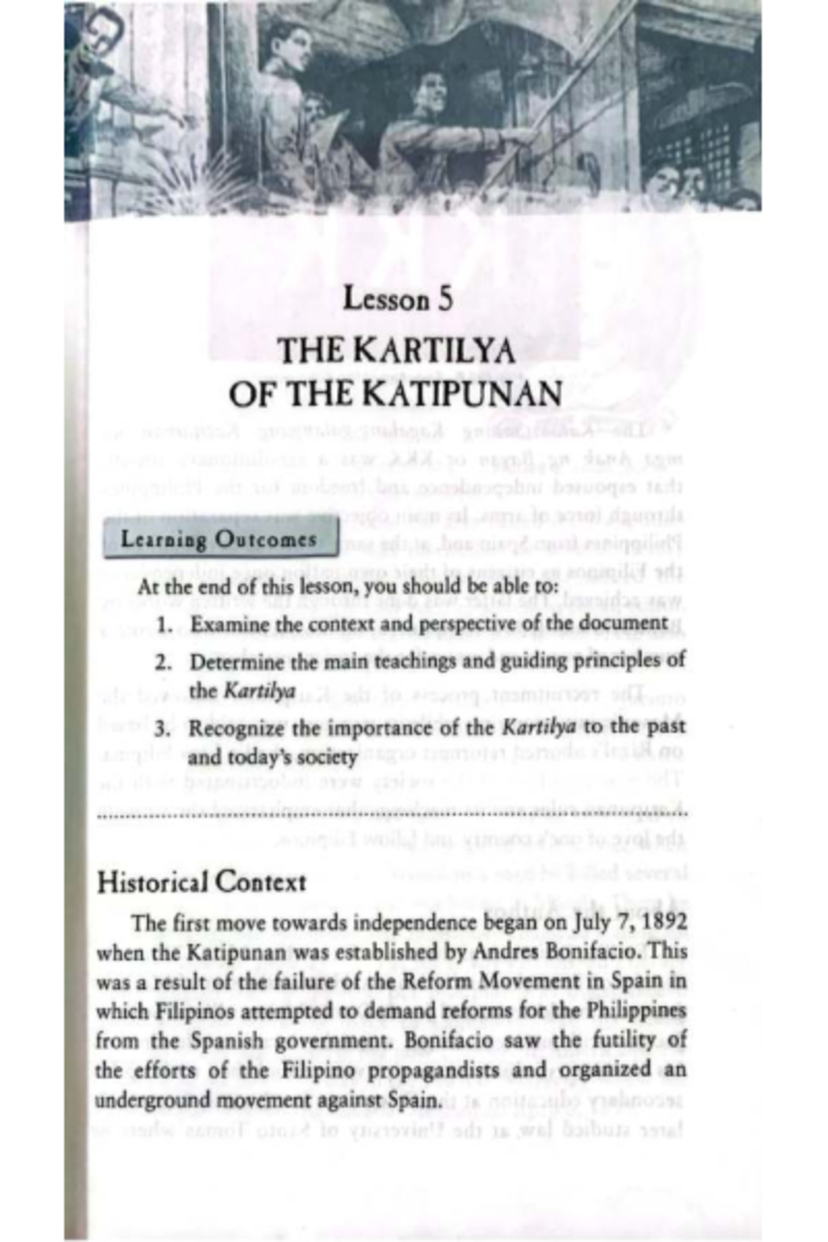 Lesson 5: The Kartilya of the Katipunan - Key Teachings and Context ...