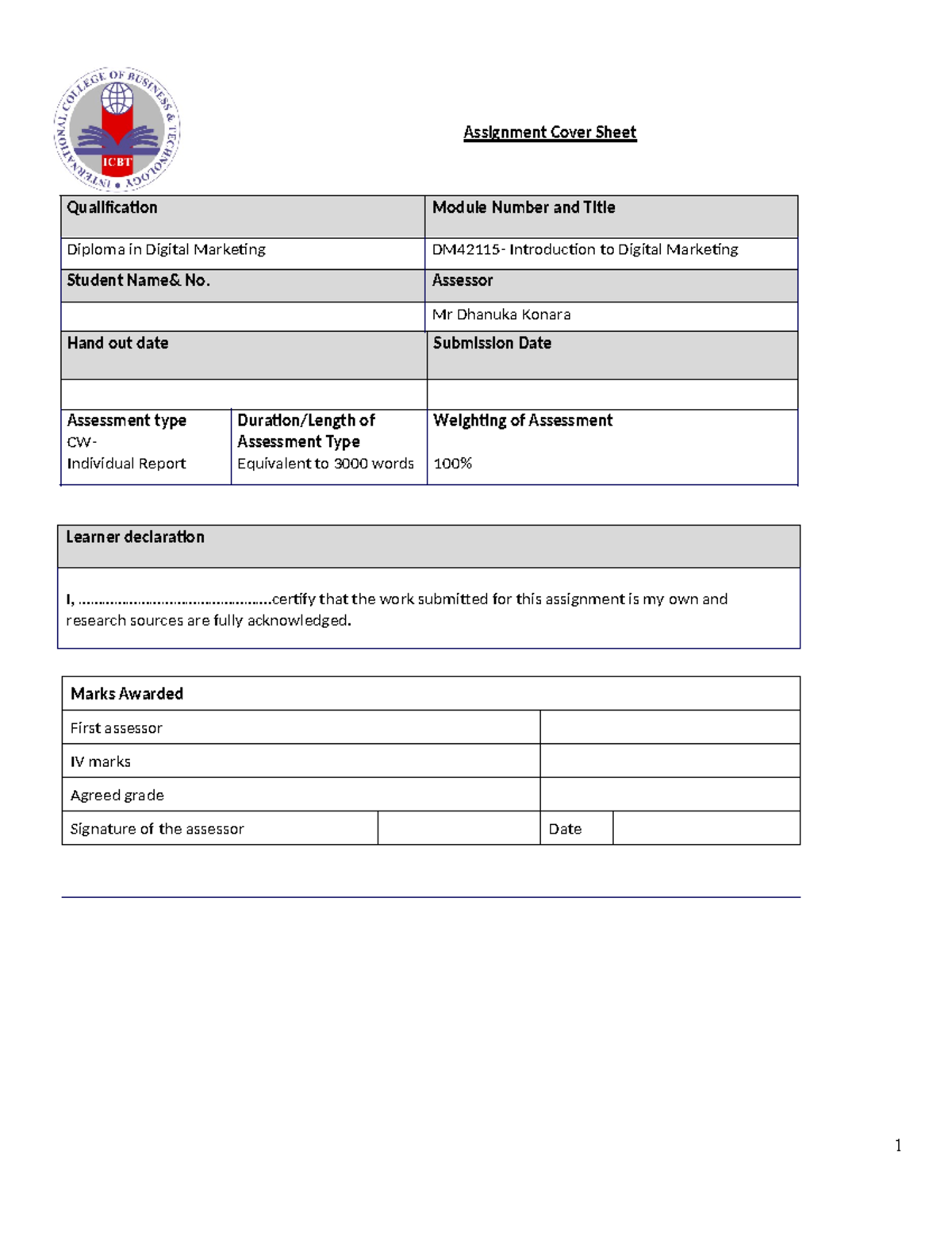 Introduction to Digital Marketing Assignment batch 2D - Assignment ...