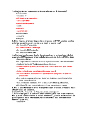 Guía de Examen Final Cisco 2: Conmutación, VLAN y Enrutamiento - Studocu