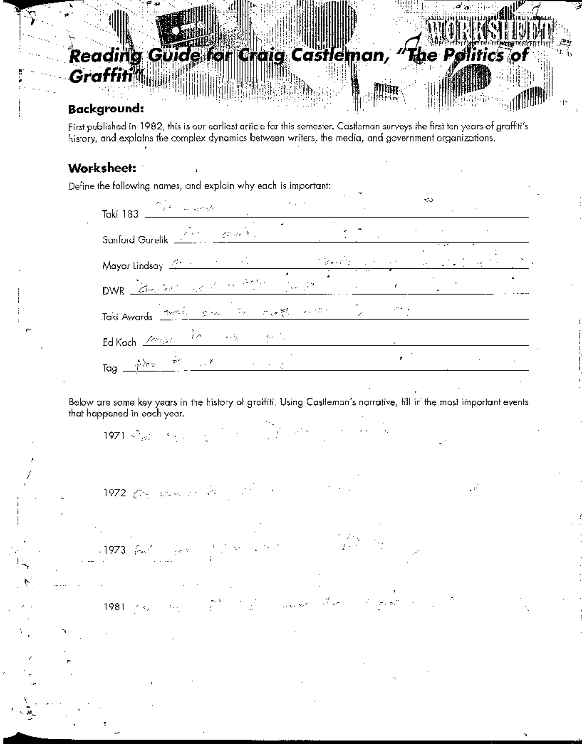 Final Exam Study Guide for PSY 101: Politics of Graffiti - Studocu