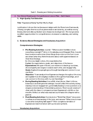 [Solved] Develop a textdriven reading comprehension lesson plan ...