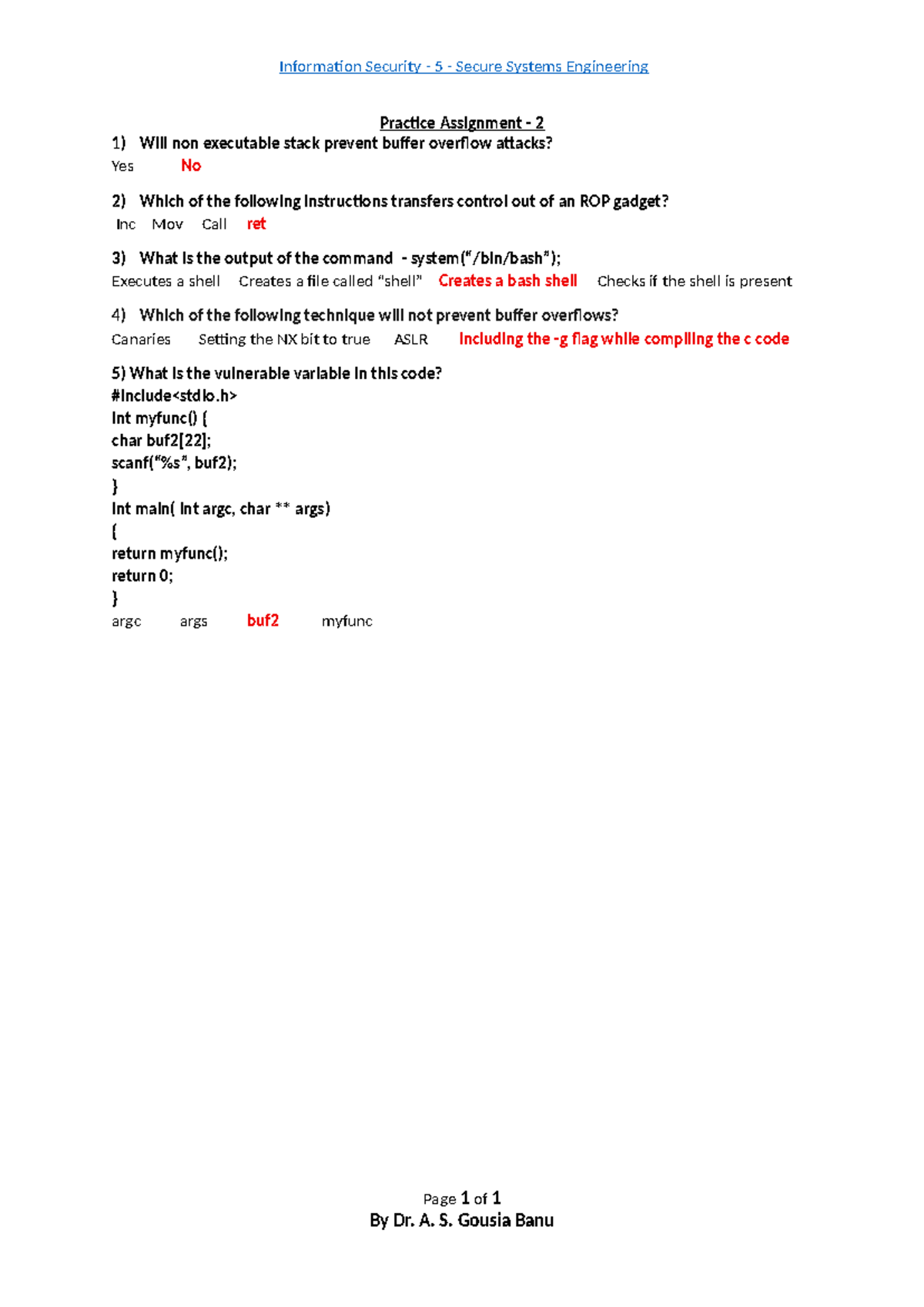 Information Security 5: Secure Systems Engineering Practice Assignment ...
