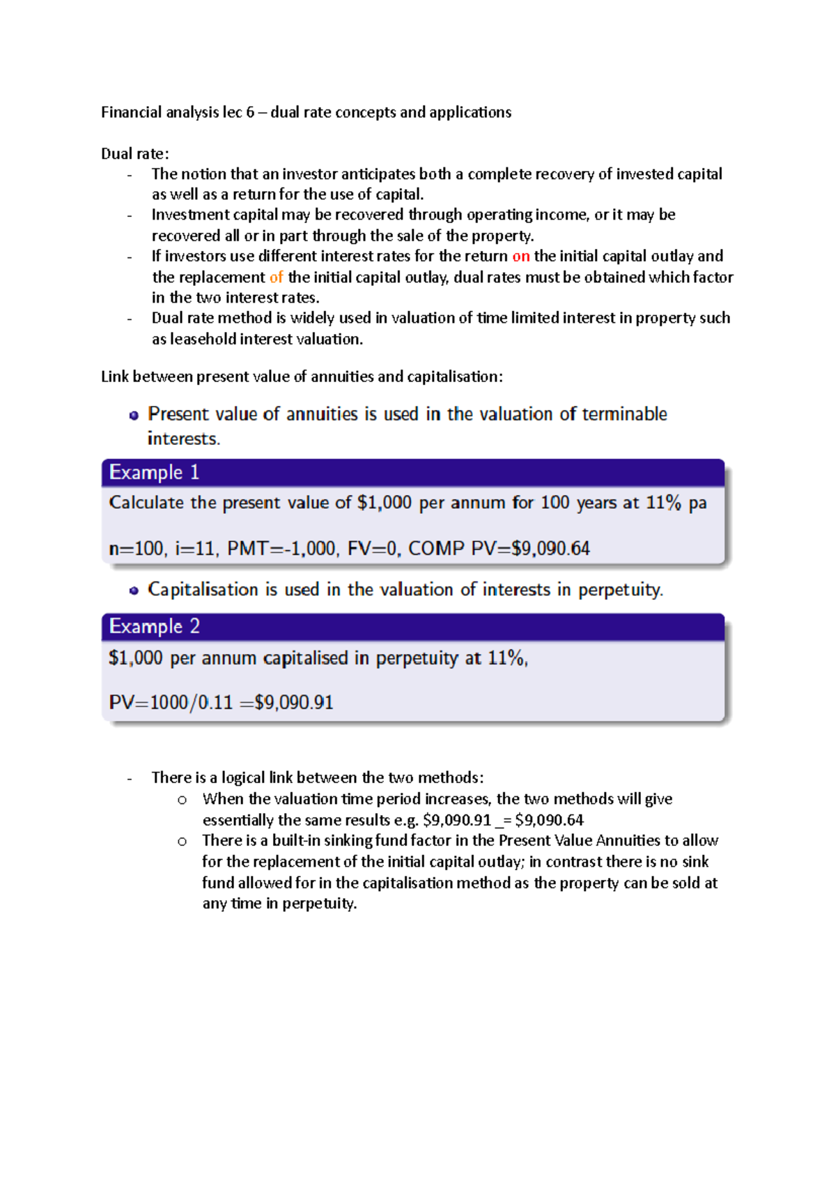 Financial Analysis Lec 6: Understanding Dual Rate Concepts - Studocu
