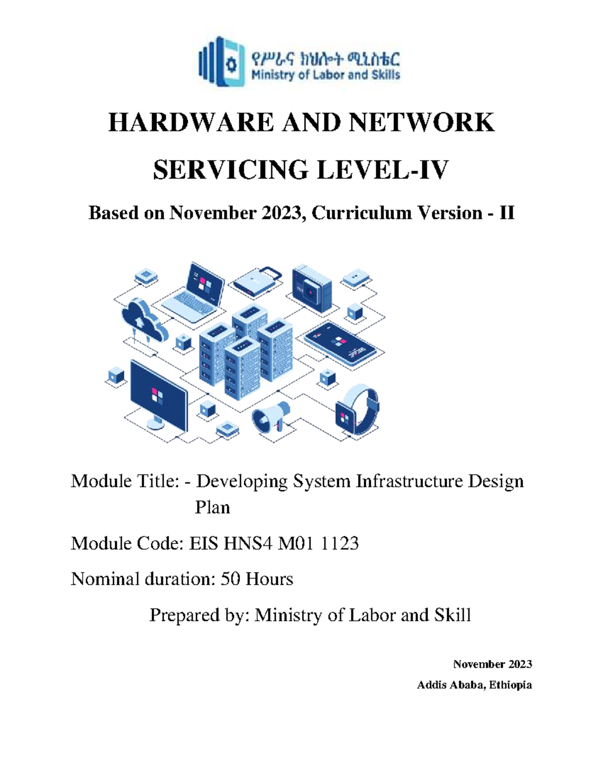 EIS HNS4 M01 1123 - Developing System Infrastructure Design Plan - Studocu