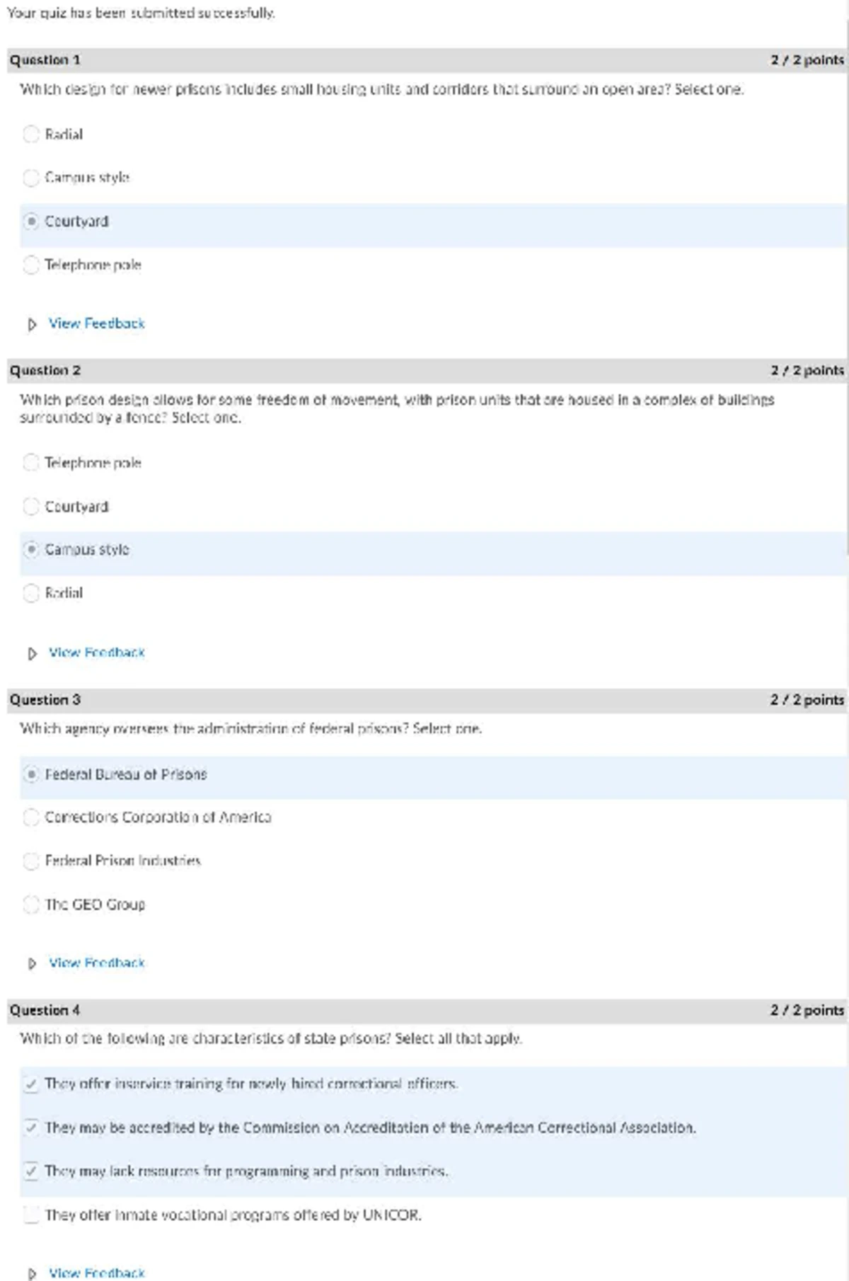 2-3 Module Two Quiz - Quiz - Submission View Your quiz has been ...