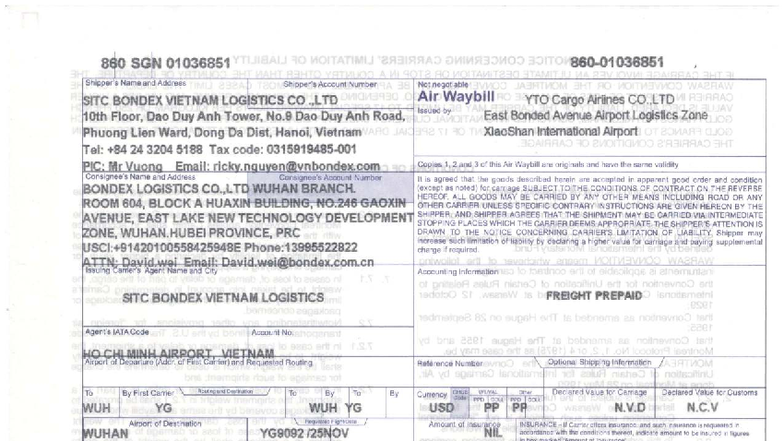 Air Waybill (AWB) - Cargo Shipment Details and Conditions - Studocu