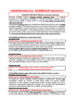 Podniková ekonomie - teorie cvičení - Majetková a kapitálová struktura podniku ROZVAHA ...