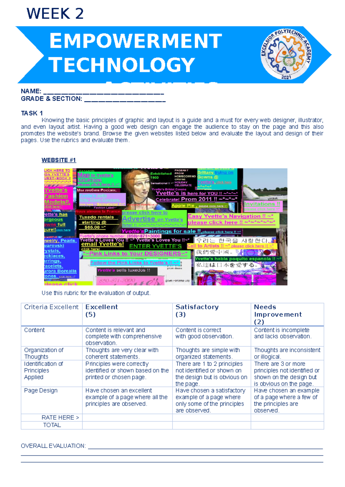 Emtech Q2 Activity Sheet - NAME ...
