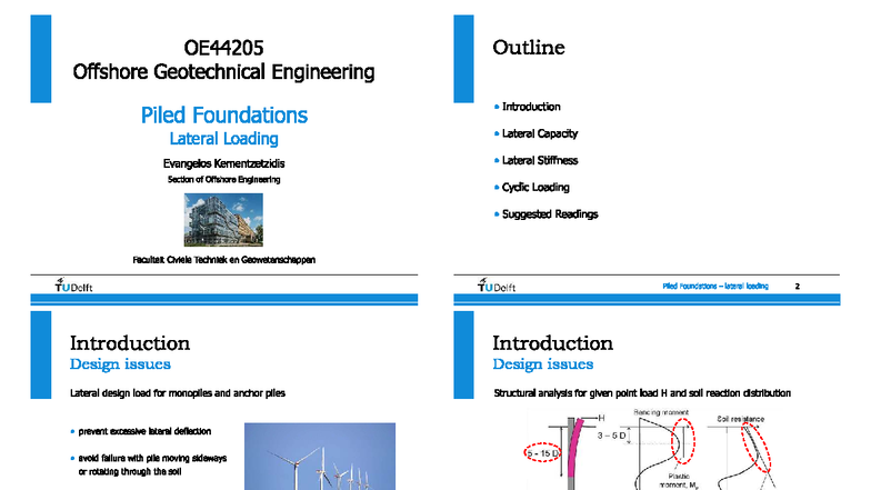 OGE Piled Foundations - Lateral Loading - OE44205 Outline Offshore ...