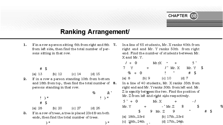 RANKING ARRANGEMENT PRACTICE SHEET (CHAPTER 08) - Studocu