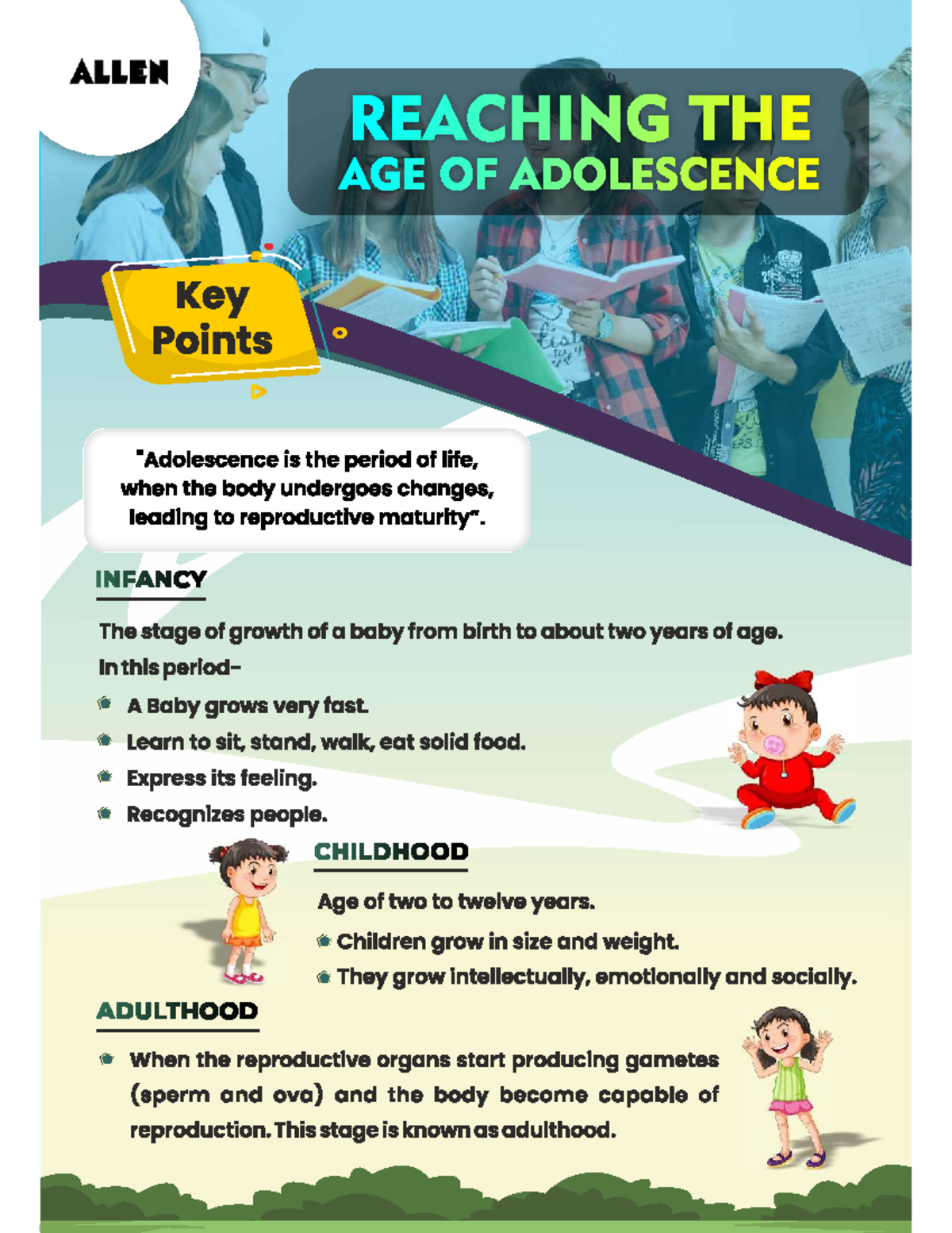 ALLEN ADOLESCENCE: Key Points on Growth and Development - Studocu
