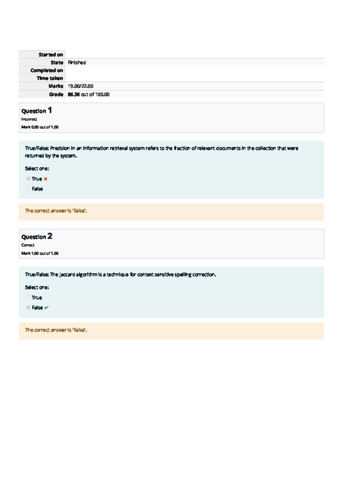 Graded Quiz Review for Unit 5: Information Retrieval Concepts - Studocu