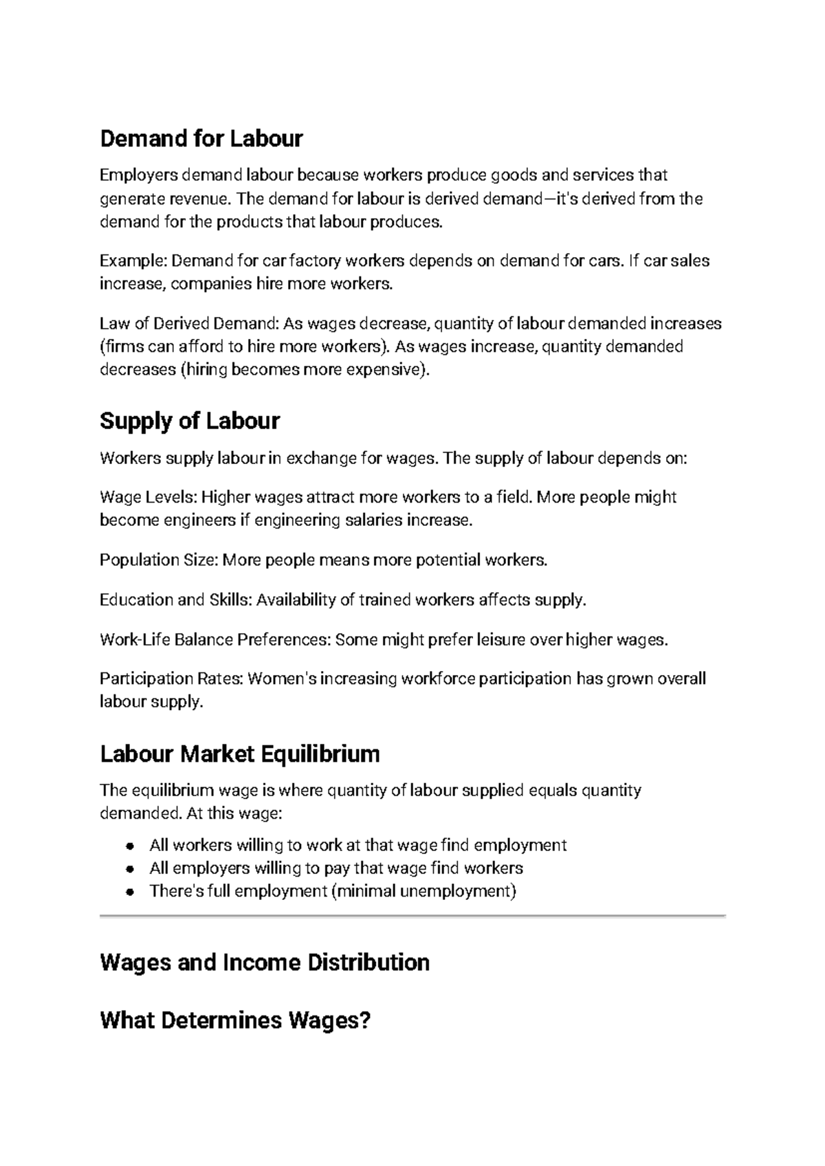 Labour Market Dynamics: Demand, Supply, and Wage Trends (ECO 4) - Studocu