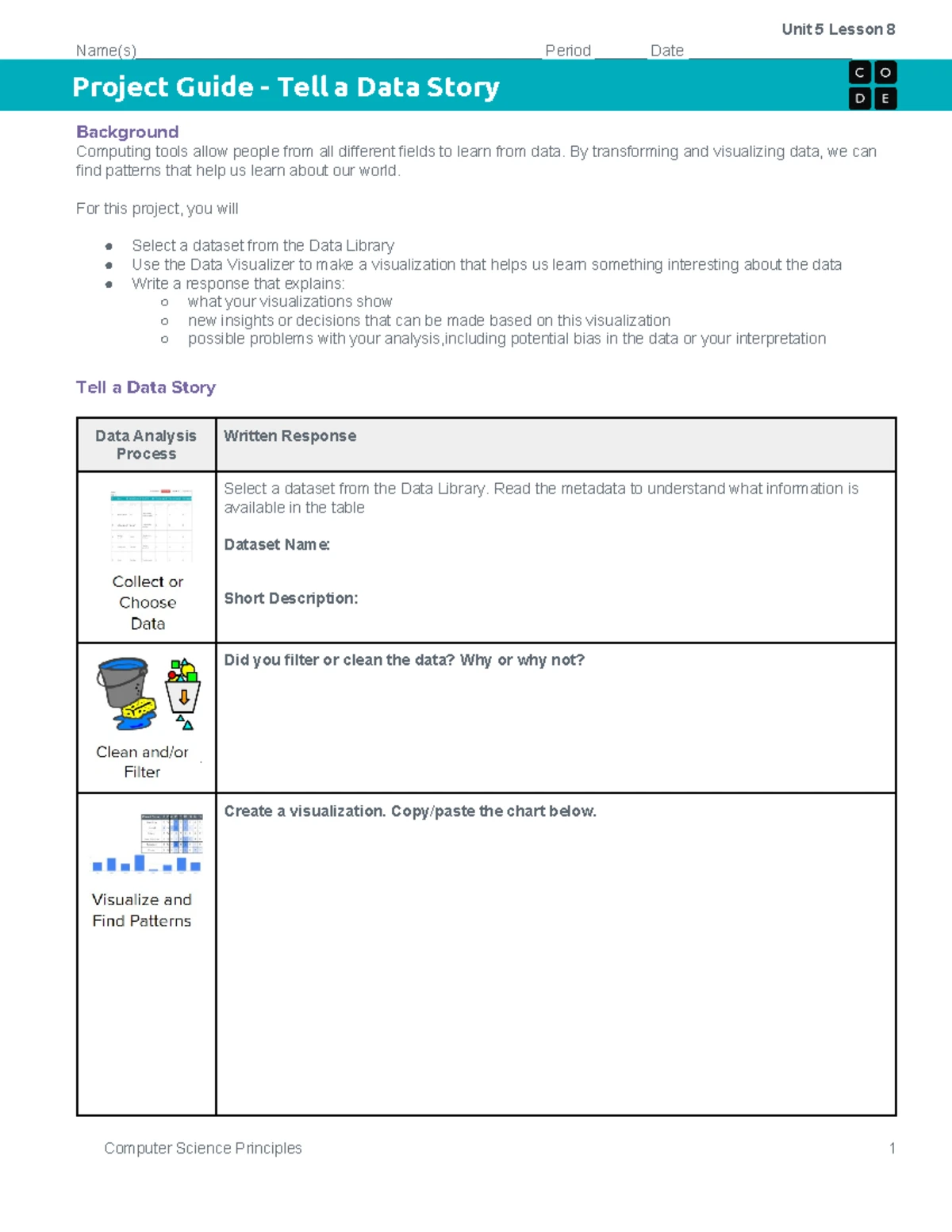 CSP Unit 6 Lesson 3 Birds of a Feather - CSP Unit 6 Lesson 3 Name(s ...