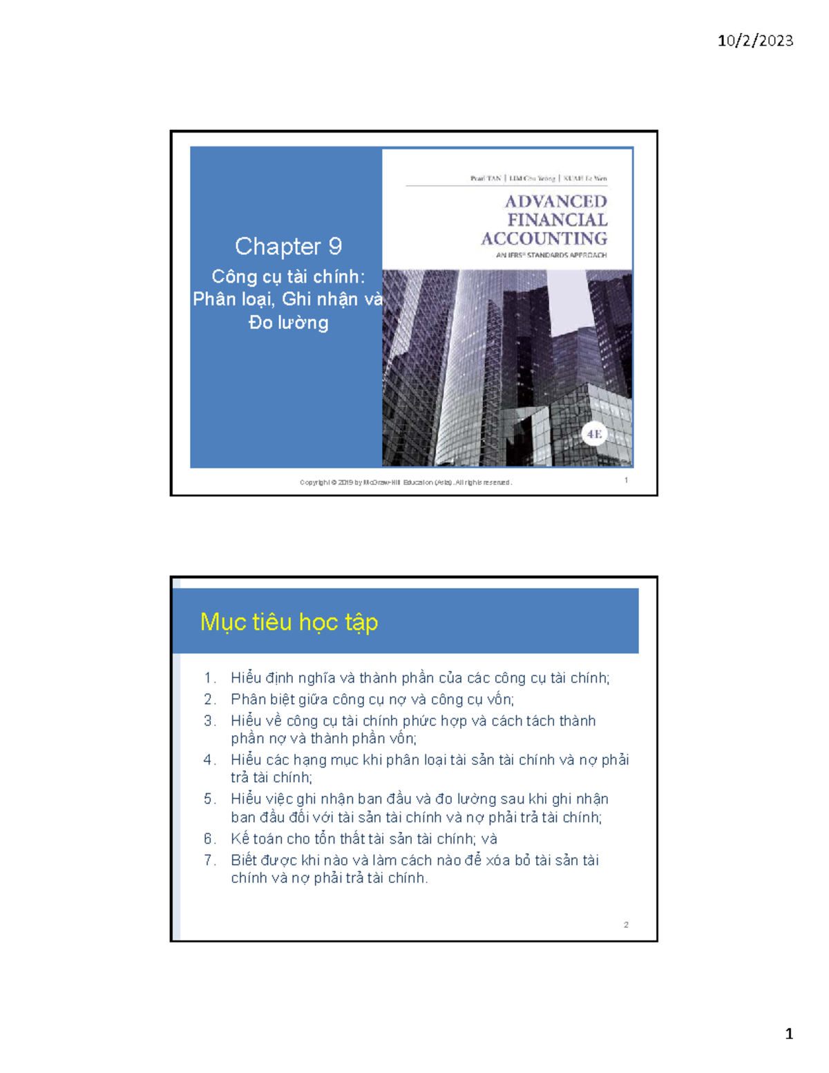 H-Financial Instrument Chapter 9: Phân loại và Đo lường (IFRS 9) - Studocu