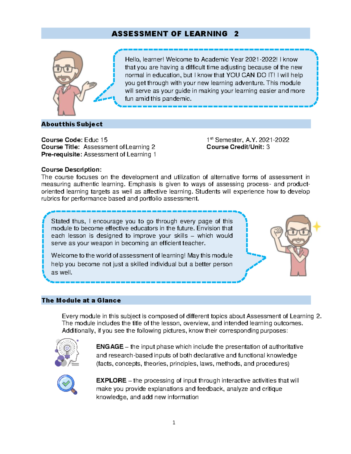 Educ 15 Assessment of Learning 2: Overview of Chapters 1-4 - Studocu
