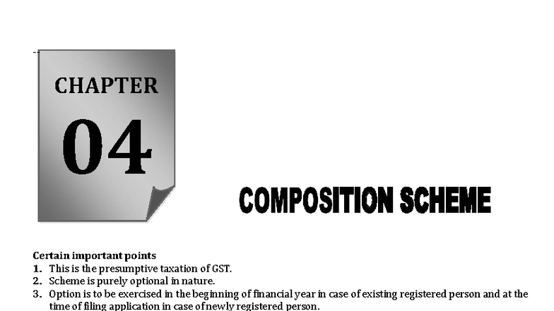 CHAPTER 04: Composition Scheme Overview and Key Points - Studocu