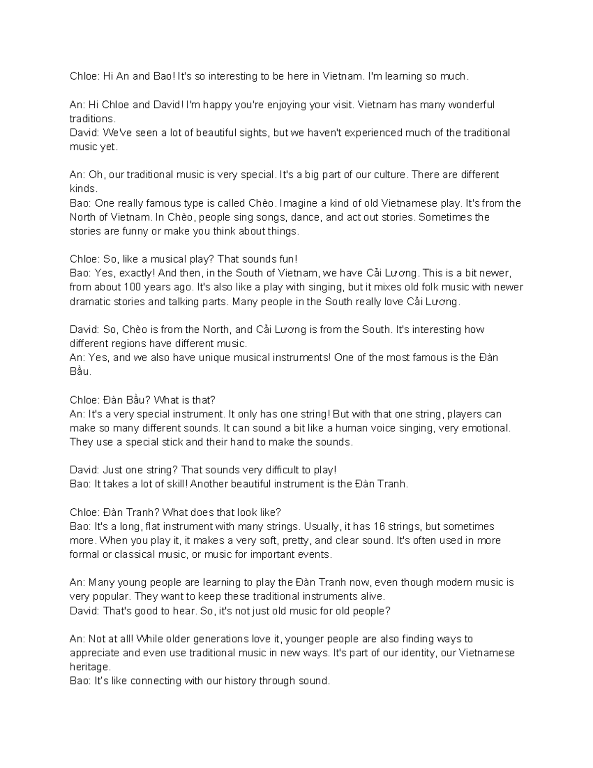 Vietnamese Traditional Music: Chèo & Cải Lương Project - Studocu