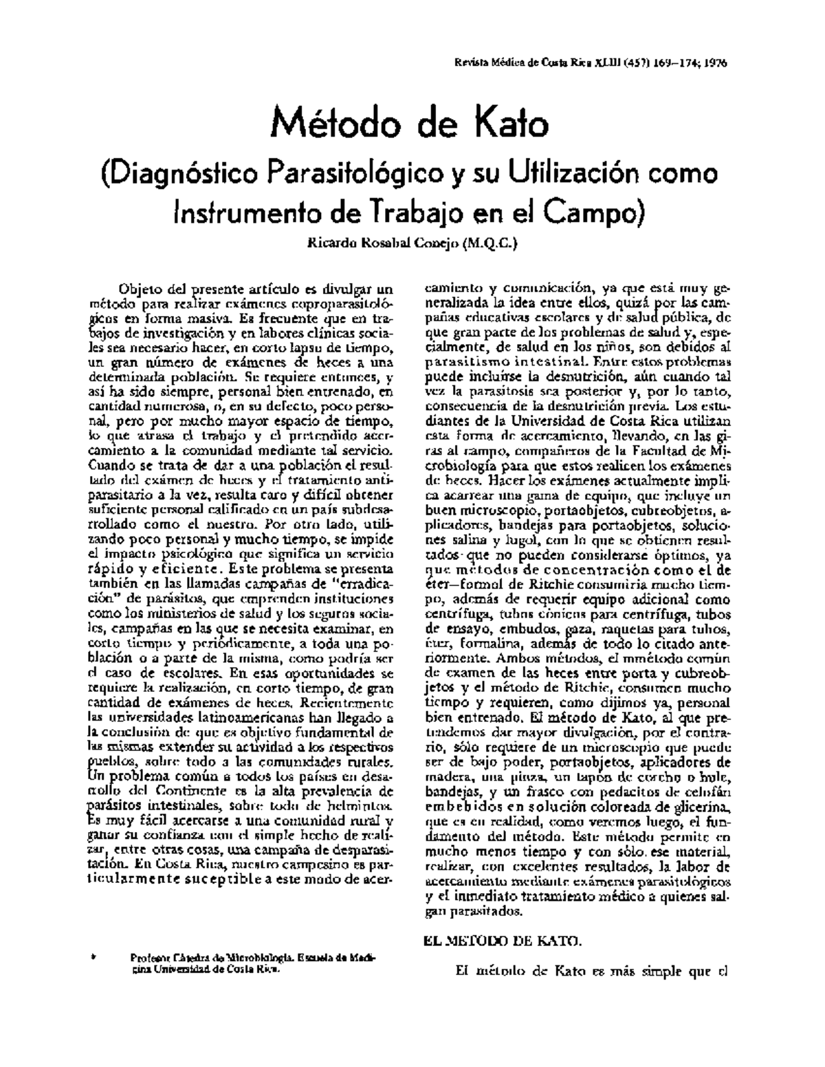 Art8 - Articulo - Revista Médica de Costa Rica XLUI (457) 169-174; 1976 ...