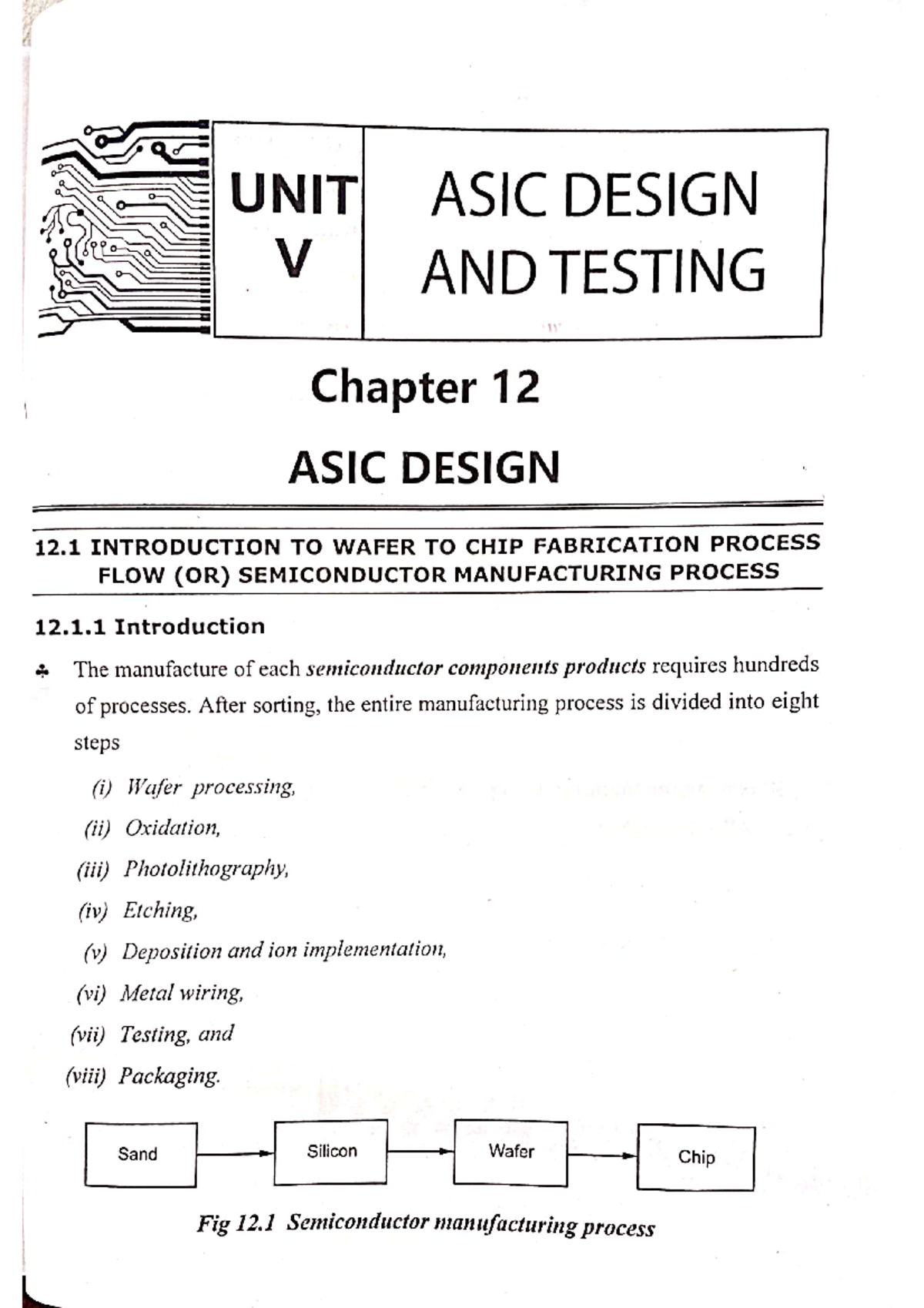 VLSI Unit 5: ASIC Design and Testing Process Overview - Studocu