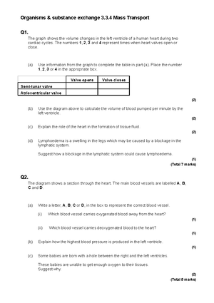 Unit 3.2 Gas exchange - questions - 3.3 Gas Exchange Q1. A scientist ...