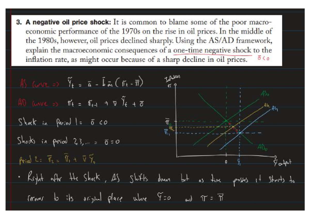 ECON 301: Problem Set 3 - Effects of Negative Oil Price Shock - Studocu