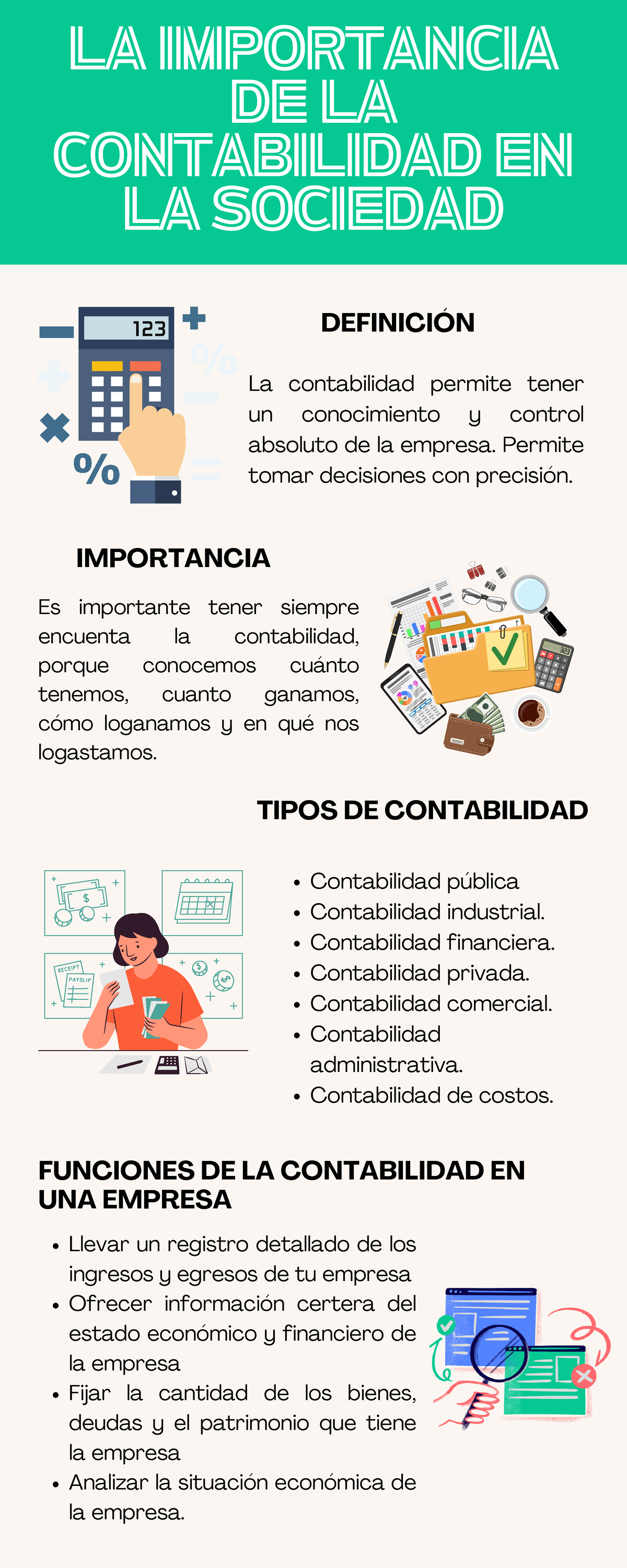Infografía D Contabilidad: Importancia y Tipos en la Sociedad - Studocu