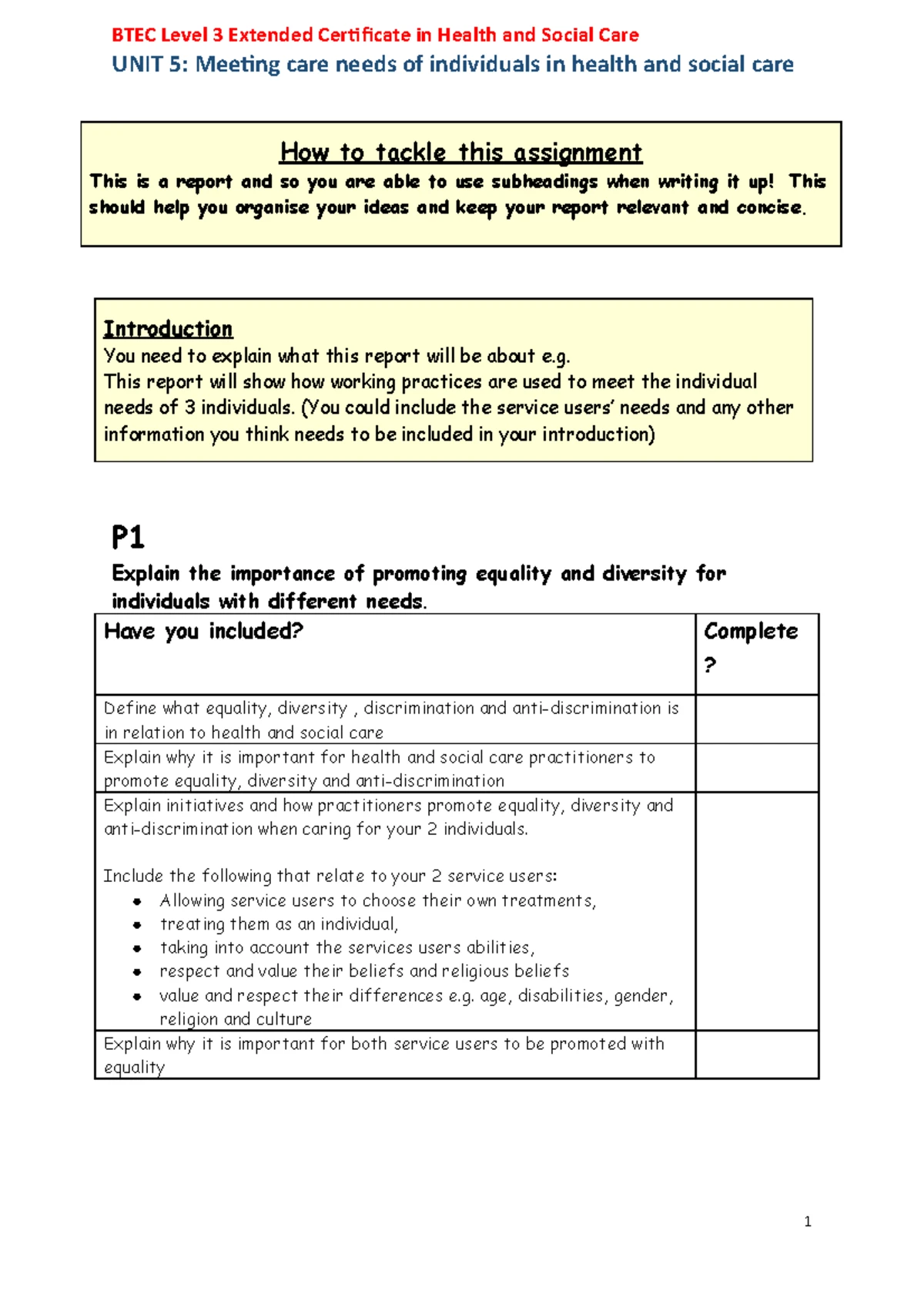 PIES-Revision - unit 1 - Health and Social Care Unit 1 PIES Revision ...