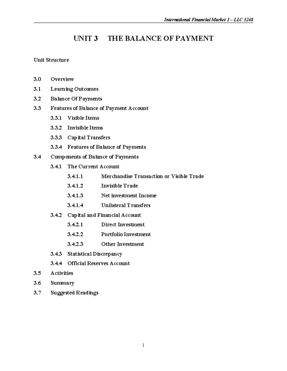 BOP Lecture Notes: Understanding the Balance of Payments Concepts - Studocu