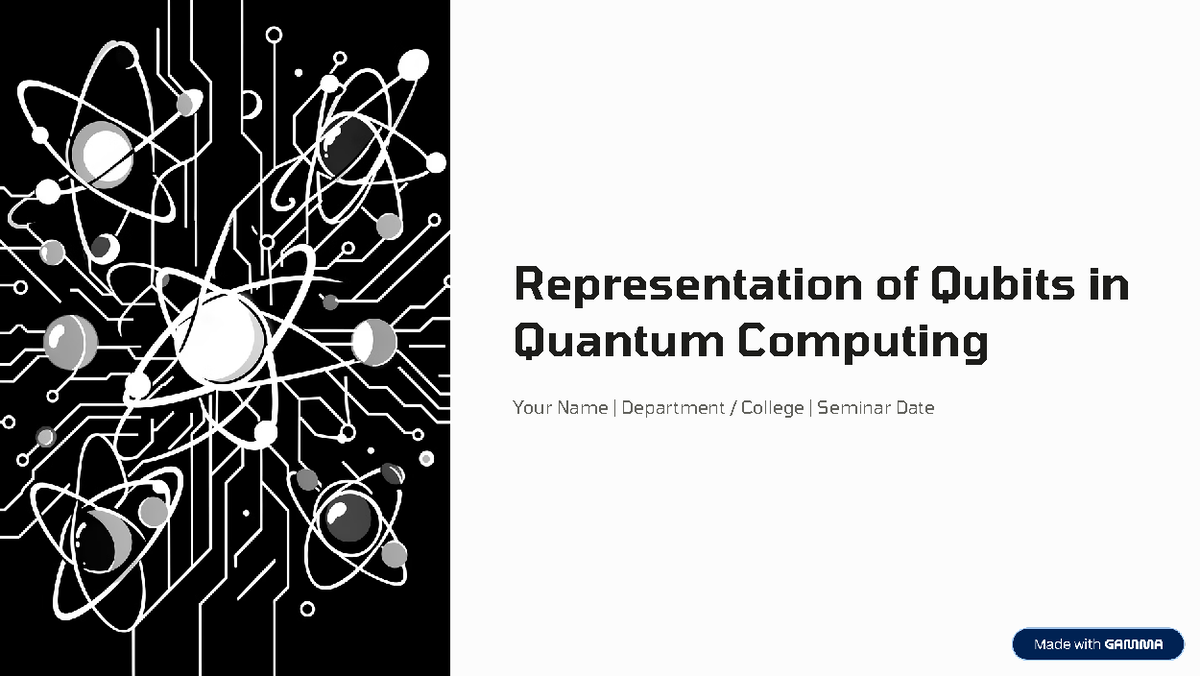 Representation of Qubits in Quantum Computing: Seminar Notes - Studocu