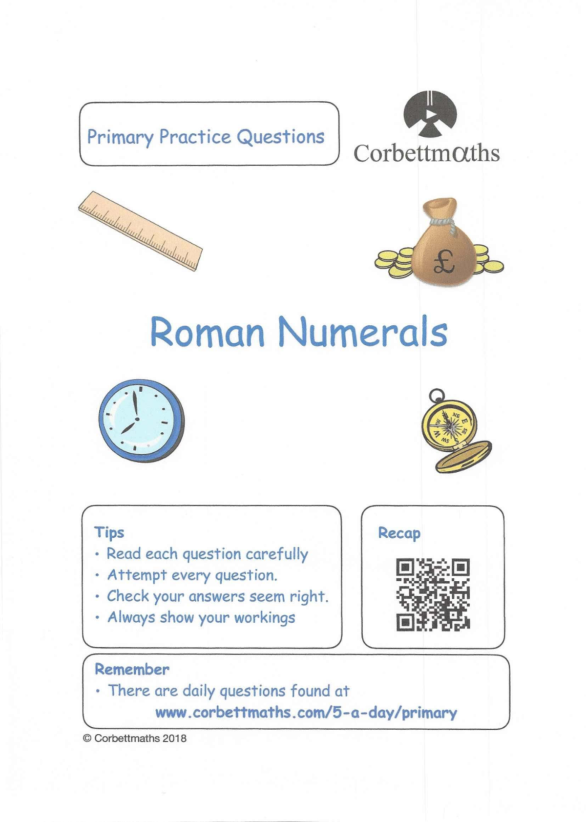 Roman Numerals Practice Questions - Corbettmaths C 2018 - Studocu