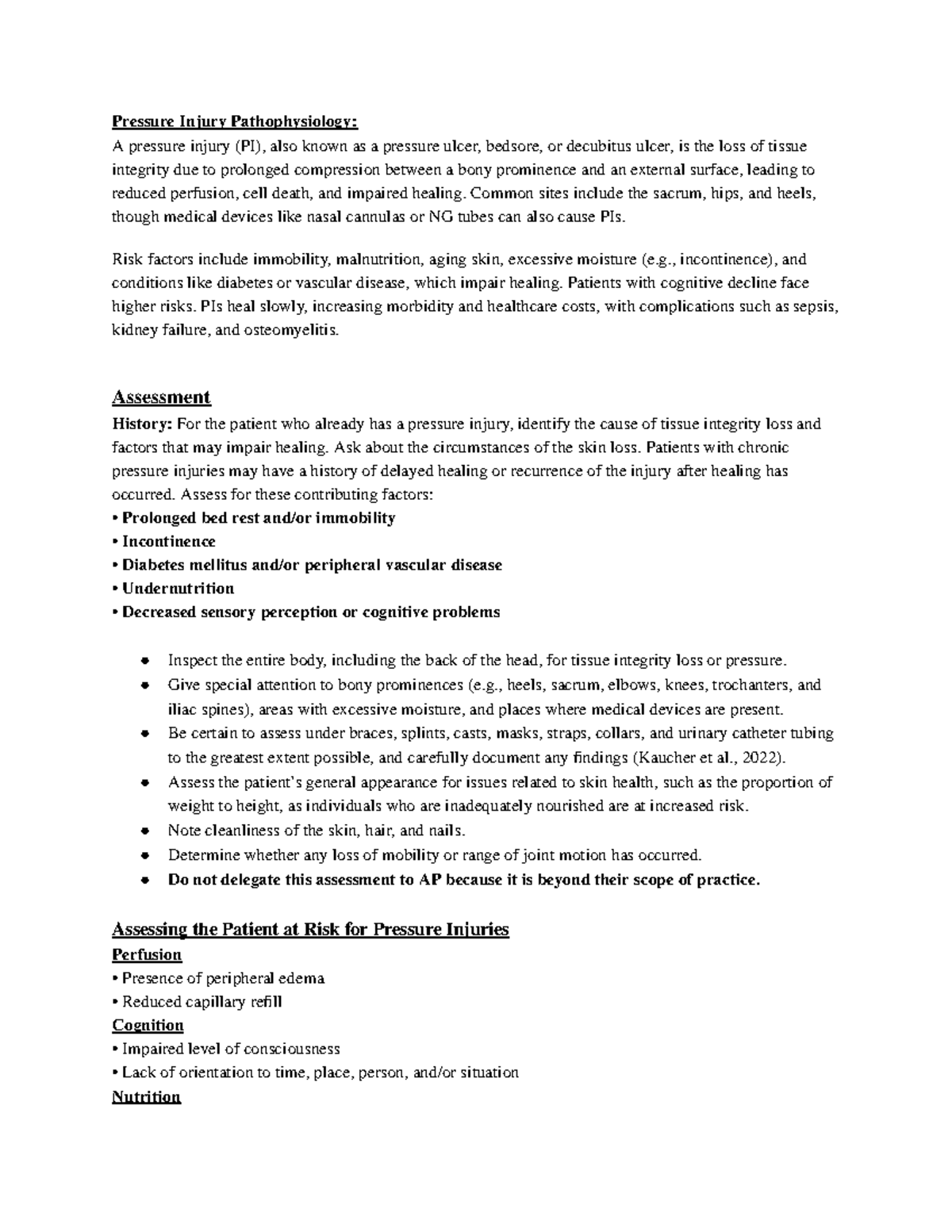 CH 21 Patient Care Concepts: Pressure Injuries Assessment & Management ...