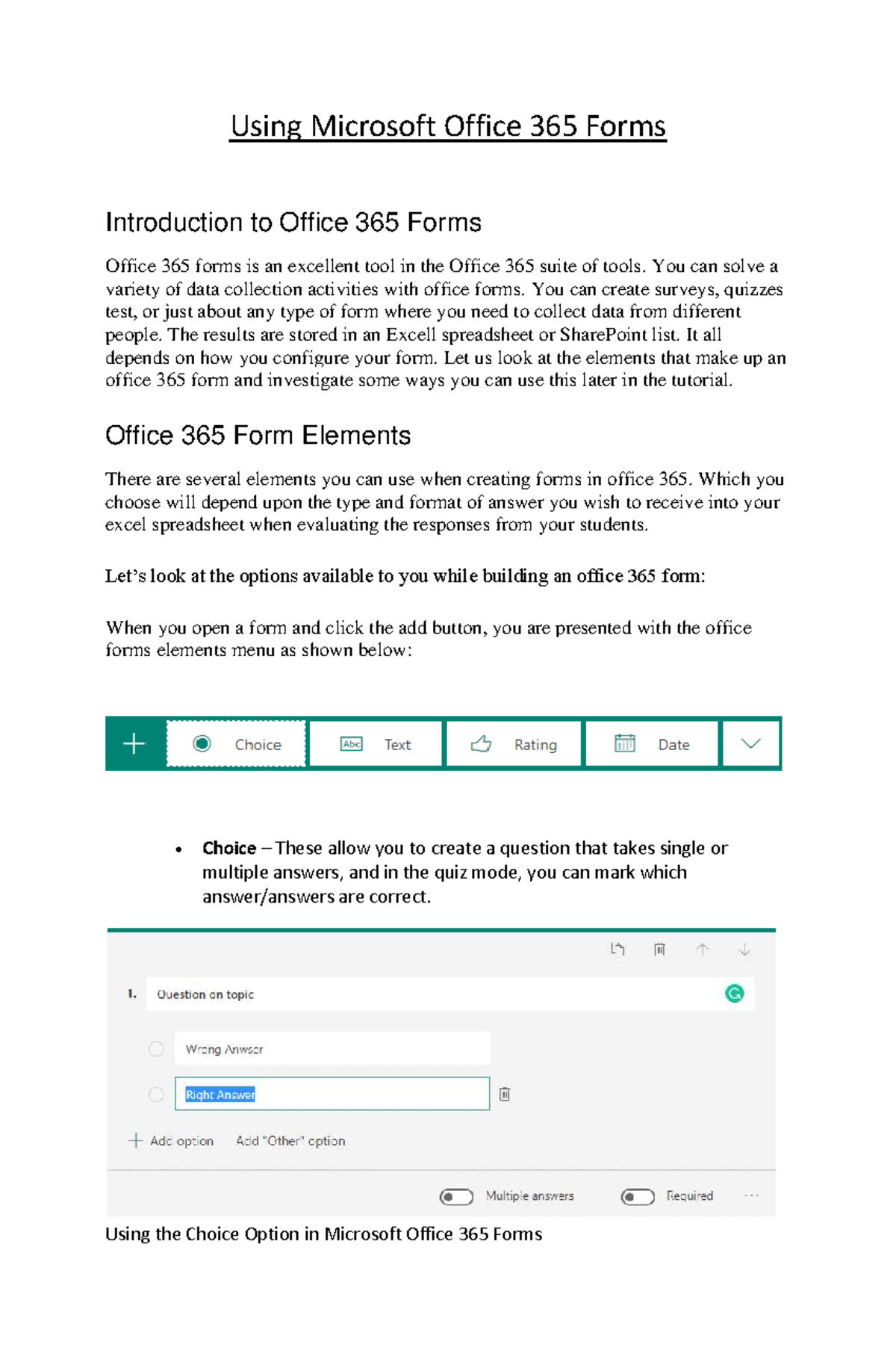 Using Microsoft Office 365 Forms (2)-1 - Using Microsoft Office 365 Forms Introduction to Office ...