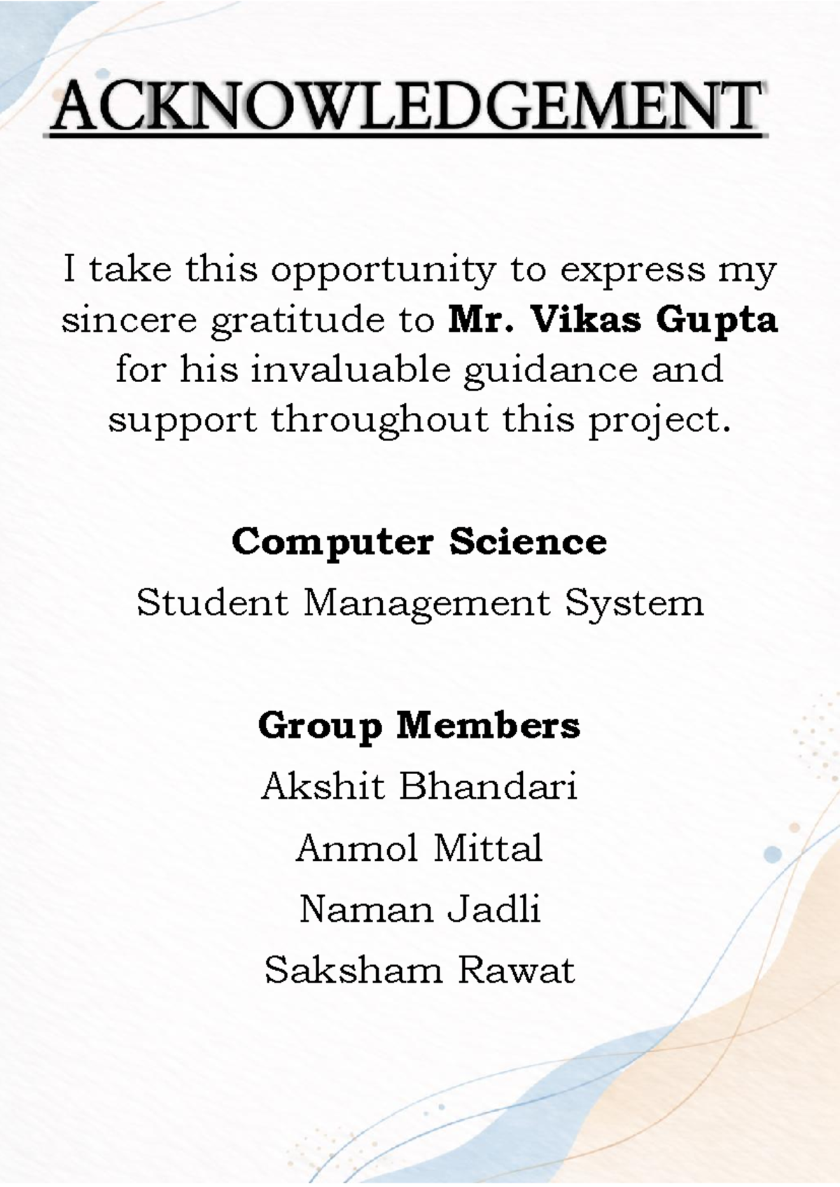 CS Project: Student Management System Implementation in Python & MySQL ...