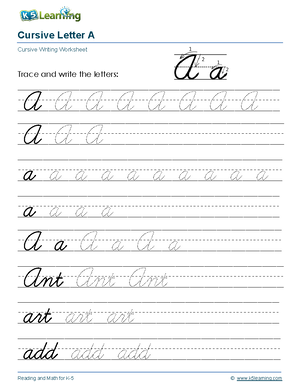 Kabit kabit or Tracing Cursive letters - Filipino -Grade 2 - Name: Am ...