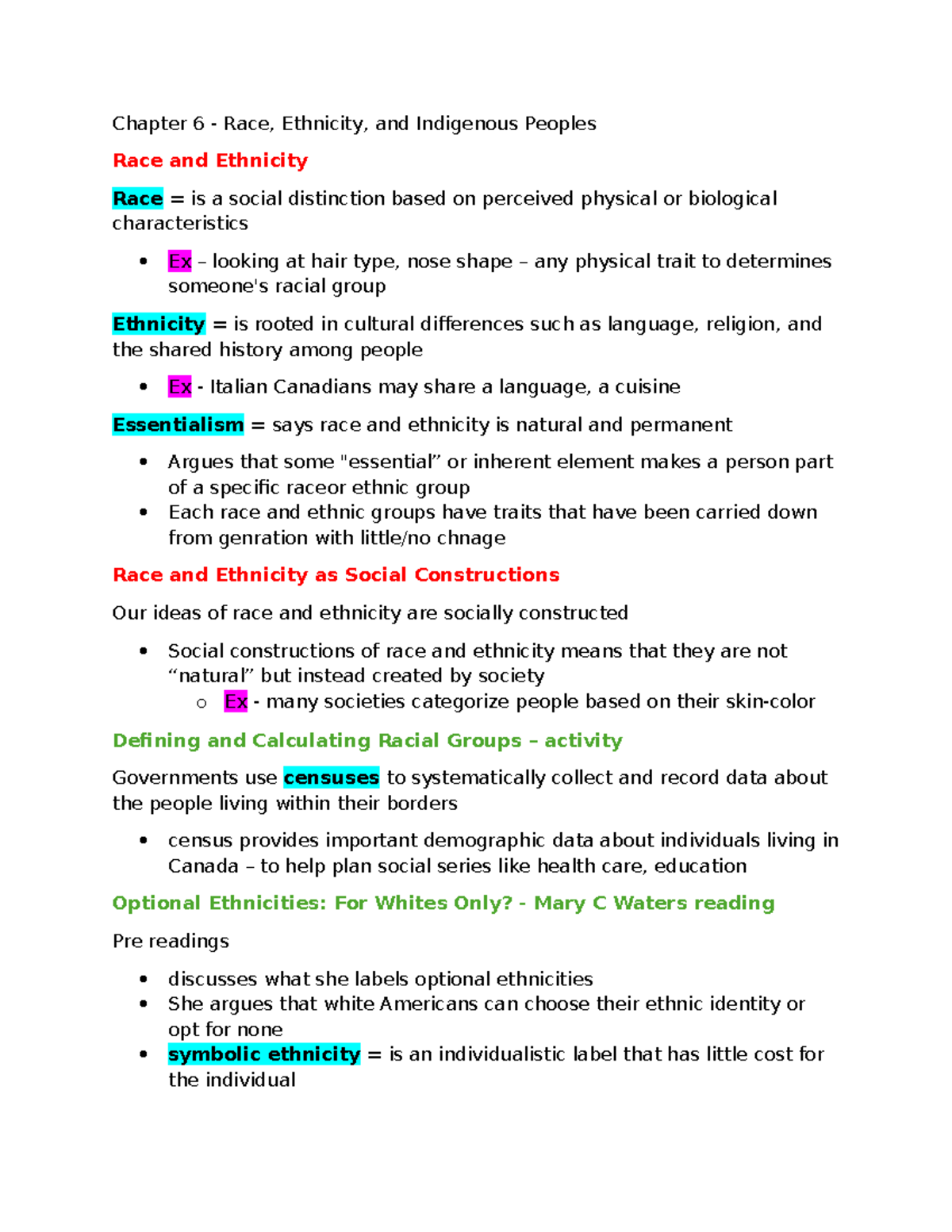 Chapter 6: Race, Ethnicity, and Indigenous Peoples - Key Concepts and ...
